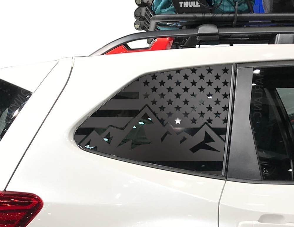 Amazon.com: Mountain USA American Flag Decals for Subaru Forester in ...