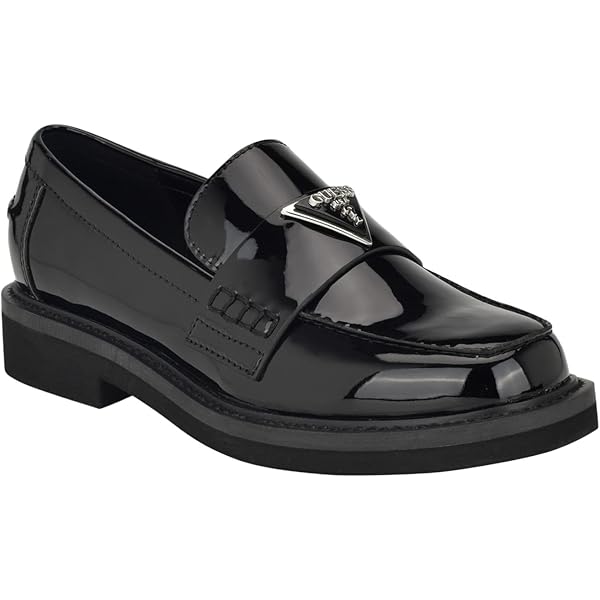 Amazon.com | Guess Women's Shuttle Loafer, Black Leather 001, 6