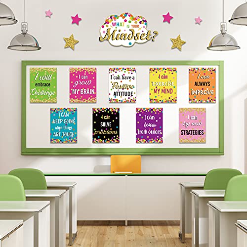 Growth Mindset Posters Set, Confetti Classroom Bulletin Board ...