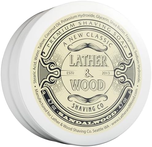 Lather & Wood Shaving Soap - Sandalwood - Simply The Best Luxury ...