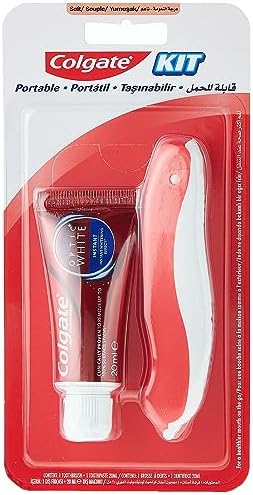 Colgate Portable Travel Oral Care Kit with Optic white Instant Teeth ...