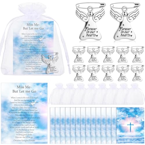 SATINIOR 100 Sets Funeral Favors Include 100 Memorial Pins Funeral ...