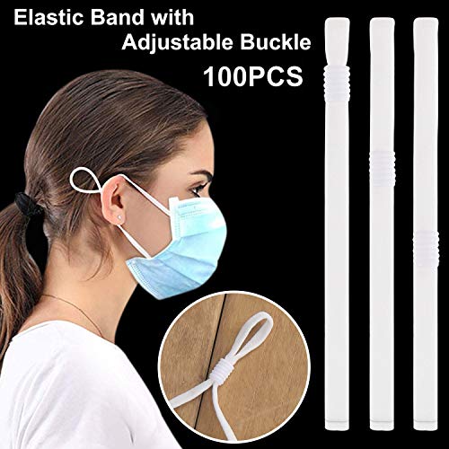 TOOVREN Upgraded Elastic String Bands Cord for Masks with Adjustable ...