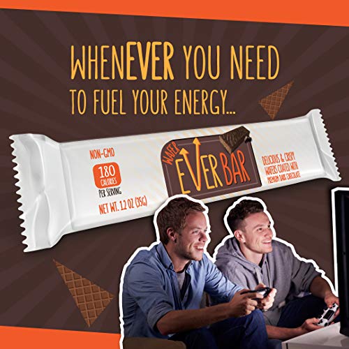 EverBar - Dark'n Crispy Chocolate Bars, 48 Count | Non-GMO, Dark ...