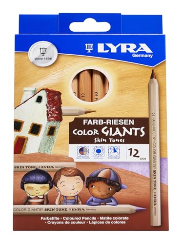 Mua Lyra Color-Giants Skin Tone Colored Pencils - Set of 12 count ...