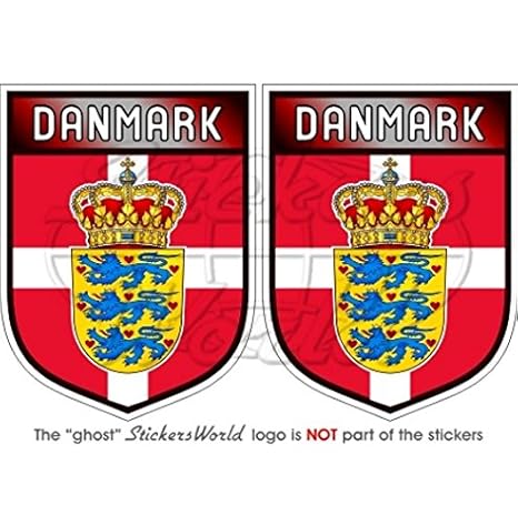 Dänemark Danish Shield Dänemark 75 mm (7,6 cm) Bumper Sticker ...