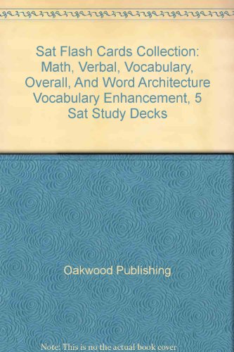 Sat Flash Cards Collection: Math, Verbal, Vocabulary, Overall, And Word ...