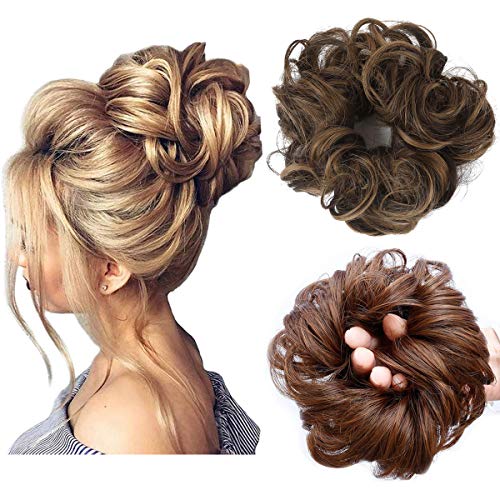 Messy Bun Hair Piece Thick Updo Scrunchies Synthetic Hair Extensions ...