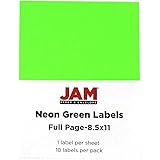 Amazon.com : 100 Label Outfitters Full Sheet Fluorescent Neon Green ...