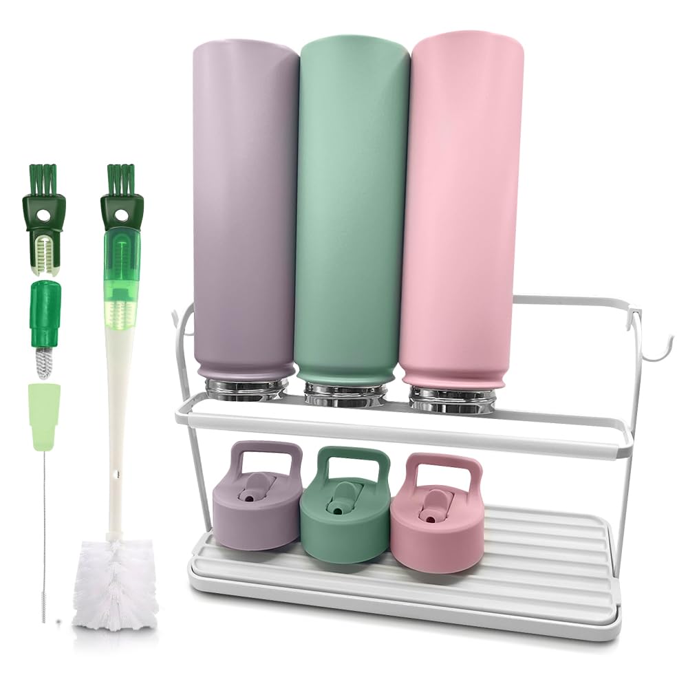 Wakubon Bottle Drying Rack for Kitchen Countertop, Space Saving Storage ...