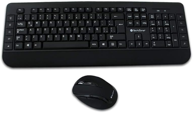 TECHZONE Teclado Y Mouse Optico INALAMBRICO Color Negro TZ19COMB02-INA ...