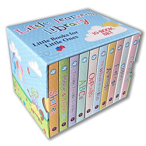 Amazon.com: Little Learners 10 Board Book Library Set Includes Counting ...