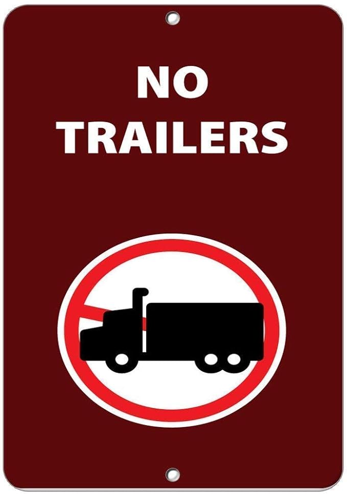 Amazon.com: Vintage Style Metal Sign 12X16 No Trailers Park Prohibition ...