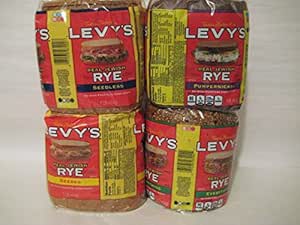 Amazon.com: Levy's Real Jewish Rye Bread, Variety Bundle! Seedless ...