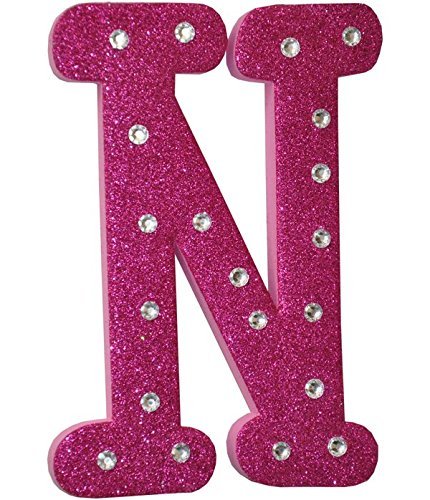 Craft For Kids Pink Foam Glitter Letter N With Clear | Desertcart INDIA