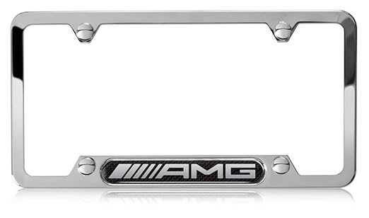 Genuine Mercedes AMG License Plate Frame Stainless Steel Frame with ...