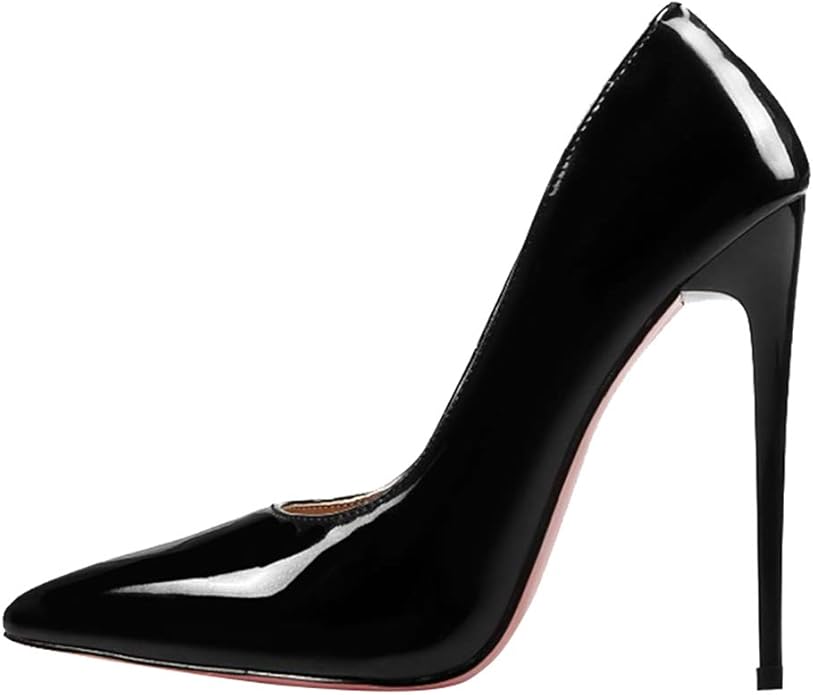 Zapatos de tacón de aguja para mujer de 12 cm con tacones de tacón sexy ...