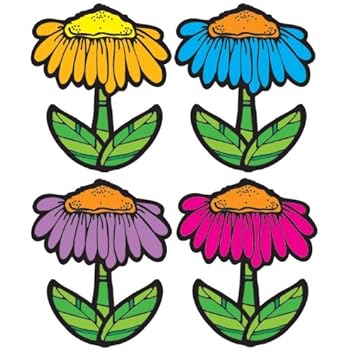 Amazon.com : Carson Dellosa D.J. Inkers Blooming Flowers Bulletin Board ...