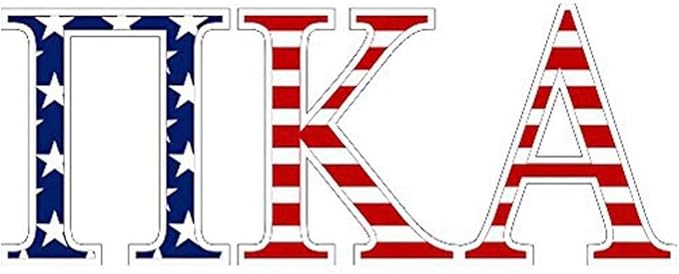 Amazon.com: Pi Kappa Alpha Pike American Flag Greek Letter Sticker-2.5 ...