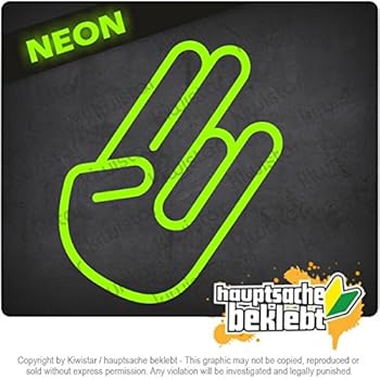 Amazon.com: Shocker Hand Sign Car Decal / Sticker - Lime Green: Automotive