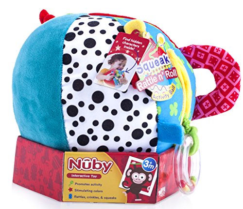 Nuby Squeak Rattle N' Roll Plush Interactive Toy | Pricepulse