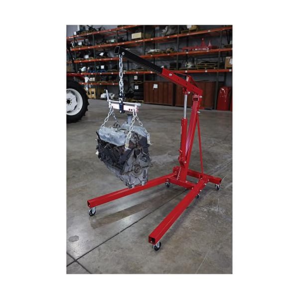 Strongway Hydraulic Engine Hoist with Load Leveler - 2-Ton Capacity ...