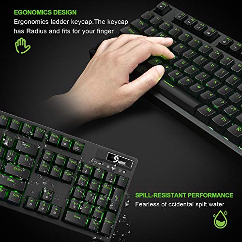 Fuhlen G902S Mechanical Gaming Keyboard 104 Keys - Linear & Silence ...