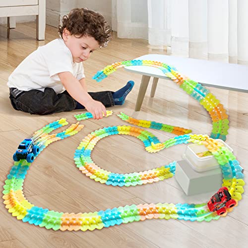 Race Track for Boys and Kids, 240PCS Flexible Changeable Magic Car ...