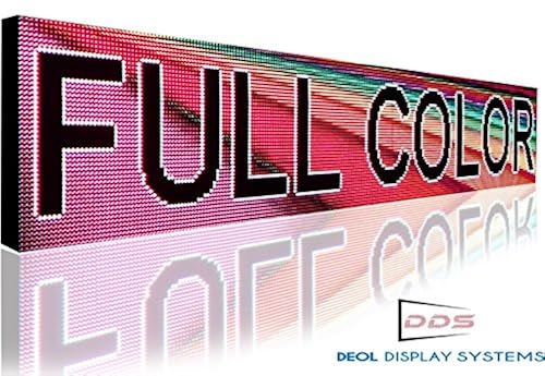LED Signs Full Color, P10, WiFi Outdoor 19“ X 50" Storefront Message ...