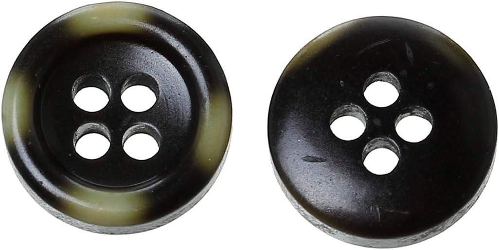 Botón de Scrapbooking de costura de resina redondo negro cuatro ...