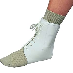 Amazon.com: OTC Ankle Brace, Canvas Lace-Up, Semi-Rigid Spiral Stays ...