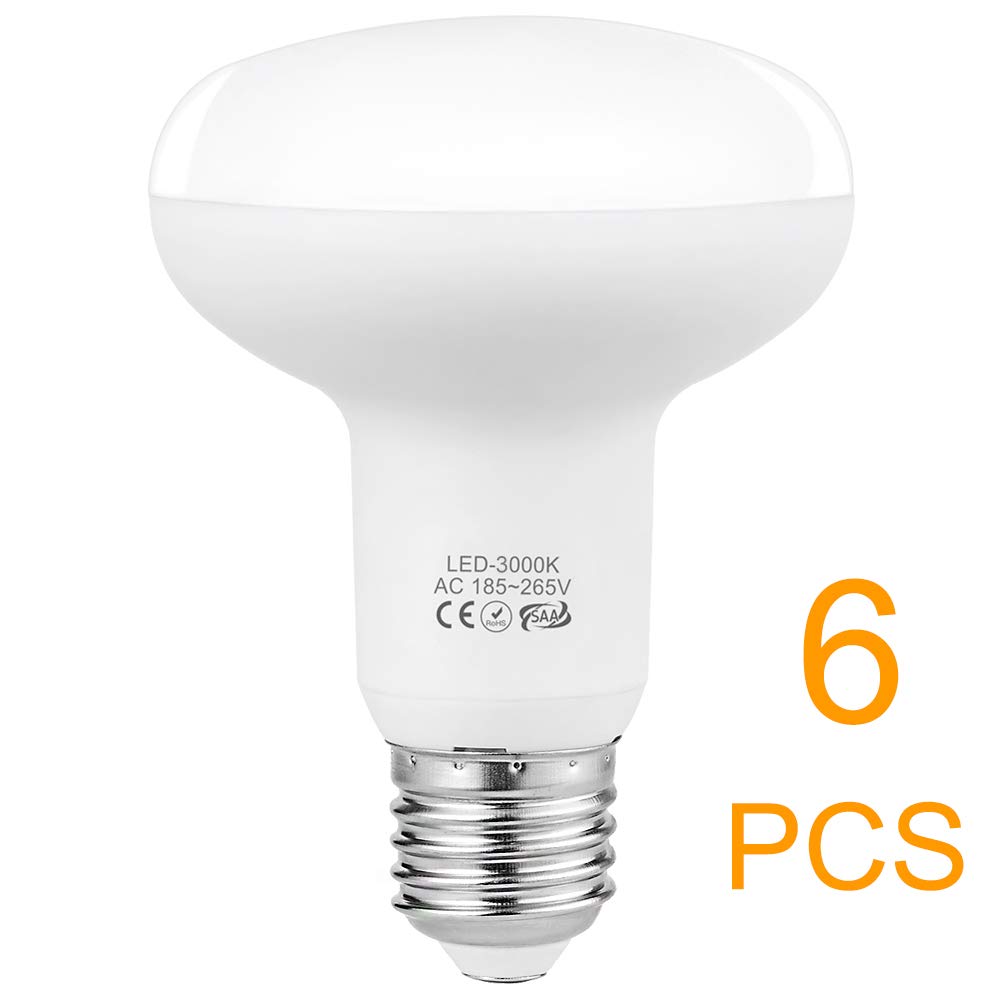 E27 LED Dimmable, 9W R80 LED Bulb(75W), 3000K Soft White 185-265V 900LM ...