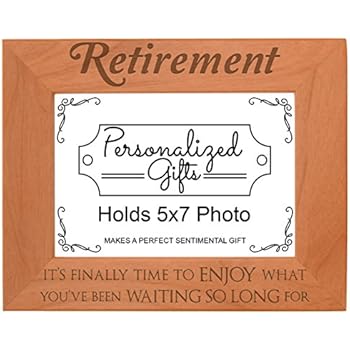Amazon.com - Retirement Picture Frame Personalized Engraved Glass ...