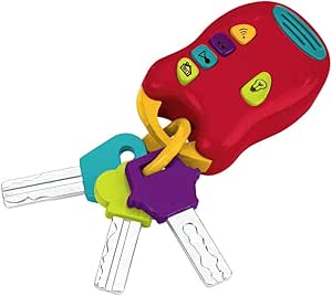 Battat Toy Keys – 3 Keys & Remote with 4 Fun Sounds – Mini Flashlight ...