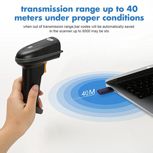 3-in-1 Bluetooth Laser Barcode Scanner, SLYPNOS 1D Handheld Bar Code ...