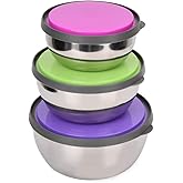 Amazon.com: 5 Pcs Stainless Steel Bowls Set Bowls for Kitchen Mixing ...