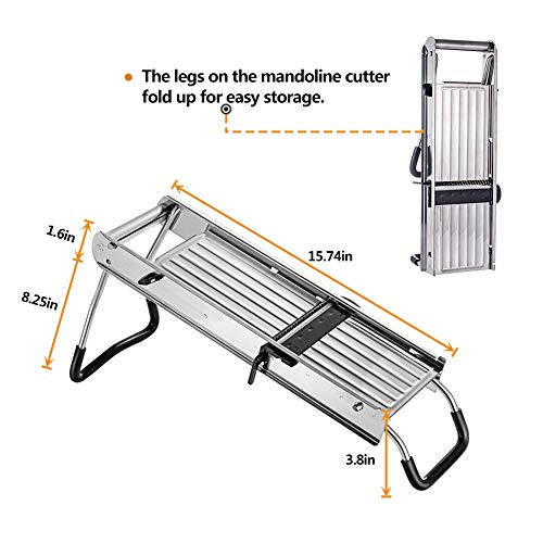 Shule Mandolin Slicer Adjustable Stainless Steel Vegetable Slicer With ...