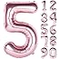 Amazon.com : 40inch Pink Number 40 Jumbo foil Helium Balloons for ...