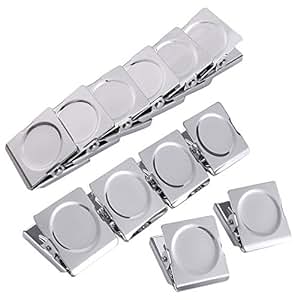 12 piezas de clip magnético, imán fuerte papel Clip Holder, perfecto ...