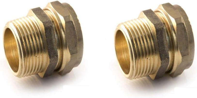 22 mm x 3/4" Compression x BSP Male - Straight Adaptor UK PSW TRADE ...