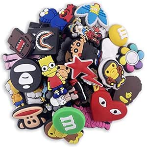 Amazon.com: 40 PCS Designer Croc Charms Cute Cartoon PVC Croc Pins Cool ...