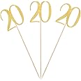Amazon.com: Gold Glitter 20th Birthday Centerpiece Sticks, 12-Pack ...