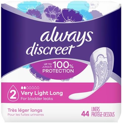 Always Discreet Adult Incontinence & Postpartum Liners For Women, Size ...