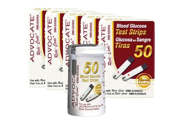 Advocate Redi-Code Glucose Test Strips 50/bx - Buy 4, Get 1 FREE ...
