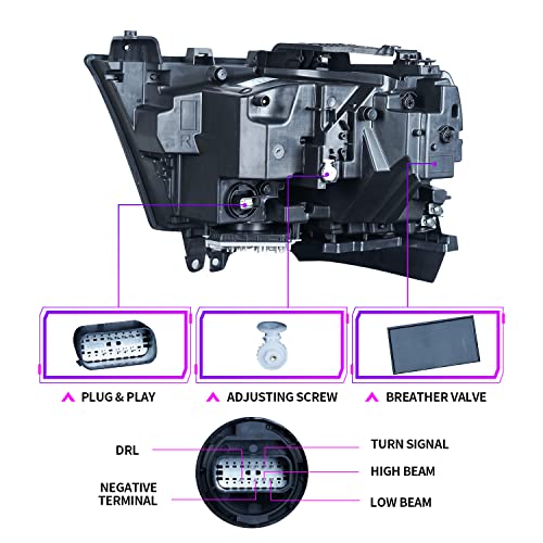 Faros delanteros LED Archaic para Dodge Ram 1500 2019-2022, conjuntos ...