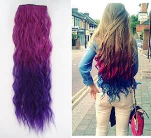 Amazon.com : Uniwigs Ombre Dip-dye Color Clip in Hair Extension 55-60cm ...