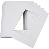 Amazon.com: Pack of 10 16x20 White/White Double Mats Mattes with White ...