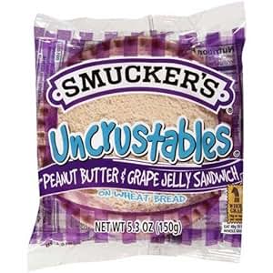 Amazon.com: Smuckers Uncrustable Peanut Butter and Grape Jelly Wheat ...