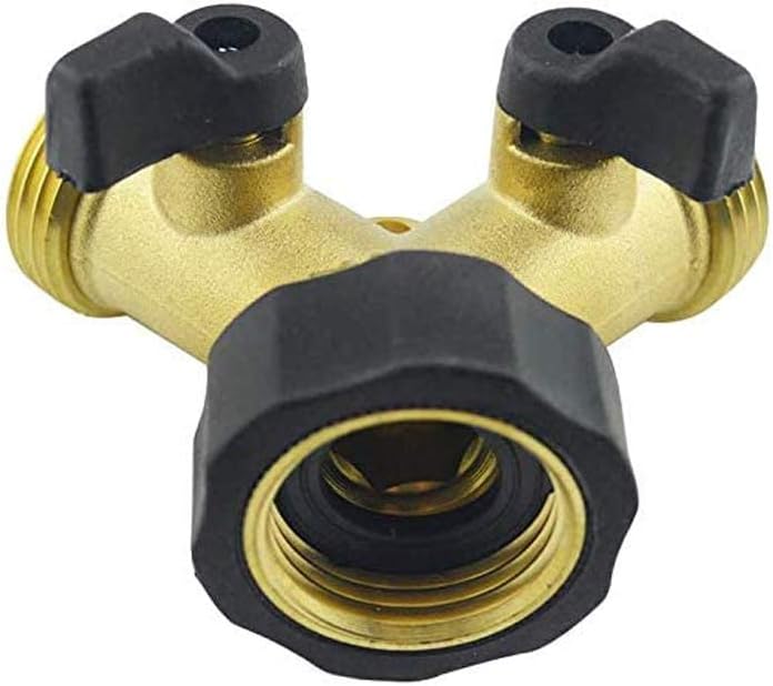 Tech-l Brass garden hose Y connector Y valve Garden hose connector ...