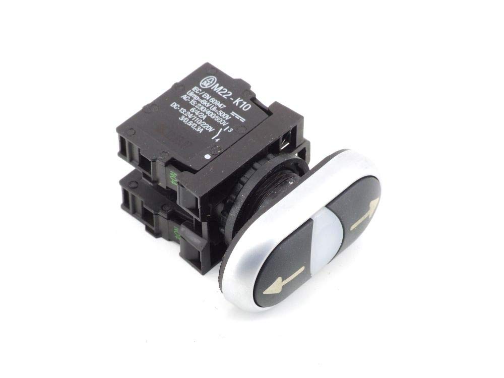M22-DDL-S-X7/X7 - Switch Actuator, Eaton M22 Series Modular Pushbutton Switches, IP66, NEMA 4X ...